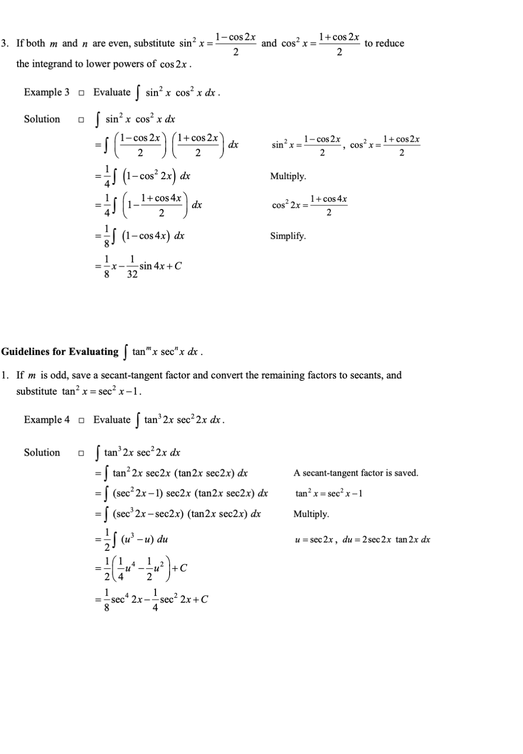 Trigonometric Integrals - Top Study Guide | RevisionTown